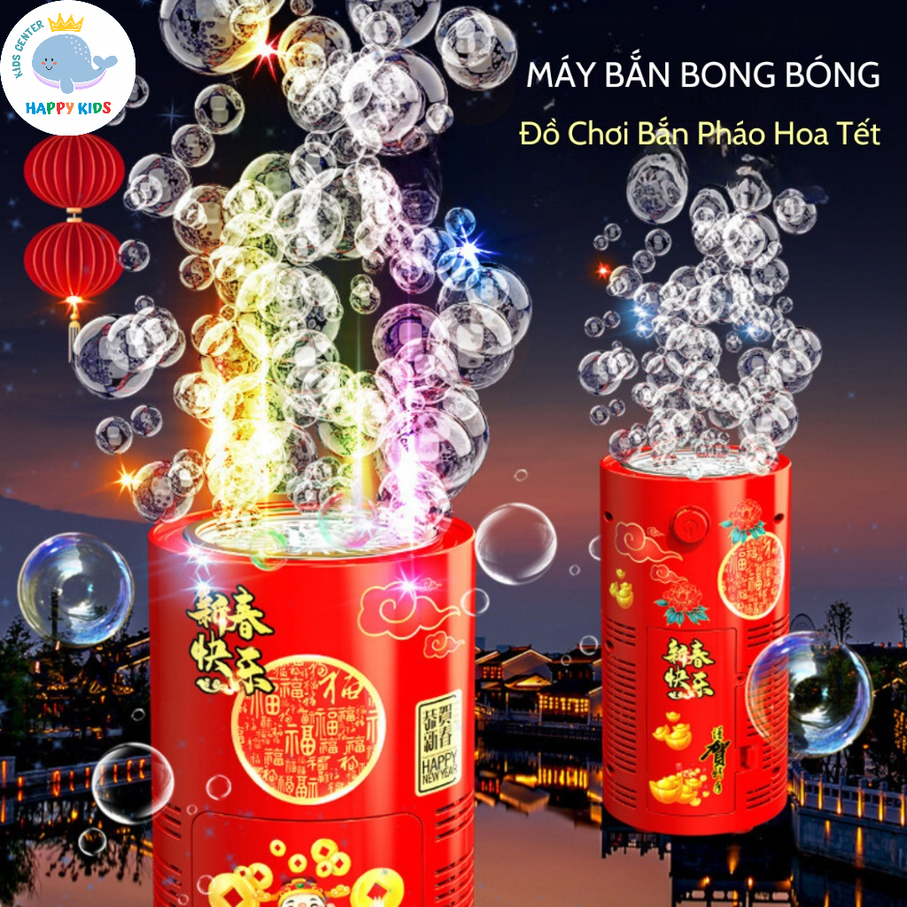 Máy bắn bong bóng pháo hoa phát sáng có nhạc vui nhộn HAPPY KIDS, Đồ ...