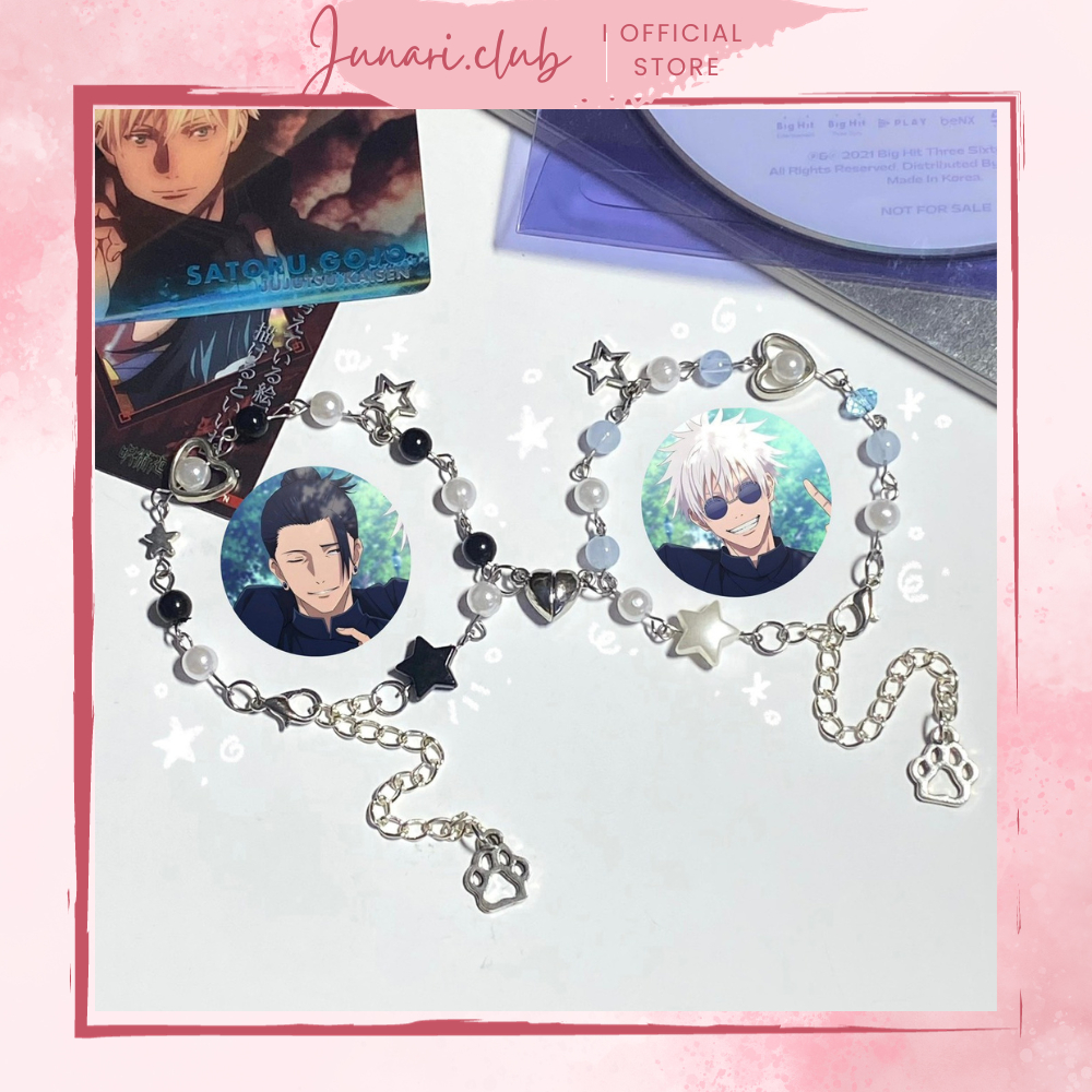 Vòng tay handmade jujutsu kaisen Gojo and Getou couple bracelet ...