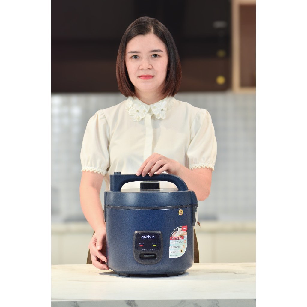 Nồi cơm điện cơ Goldsun GRC5046 lòng niêu 1.8L phủ chống dính chất liệu cao cấp bảo hành 12 ...