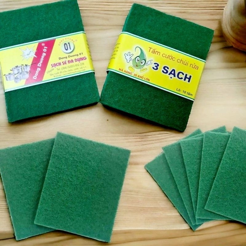 Miếng Rửa Chén Cước Xanh Chà Xoong Nồi Đa Năng 12.5x15.5cm | Shopee ...