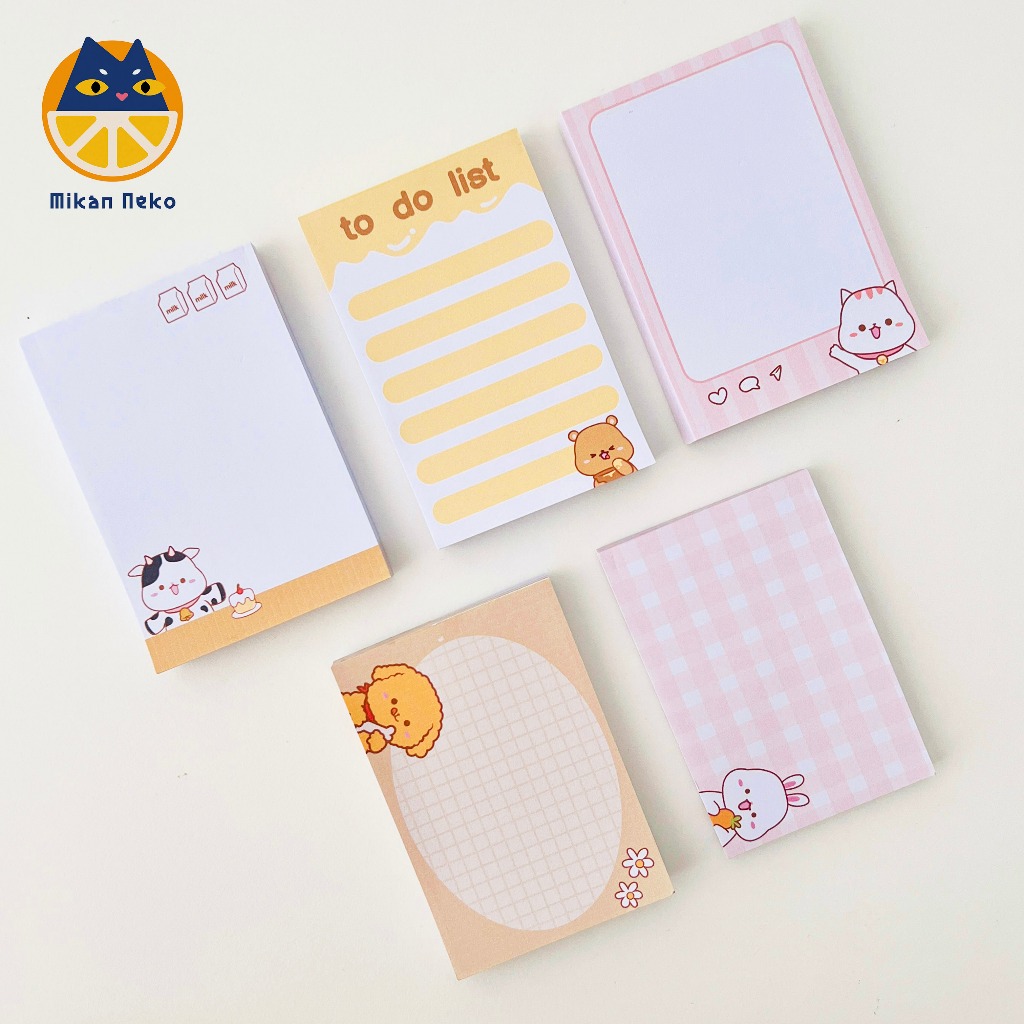 60 tờ giấy Note ghi chú nhỏ gọn xinh xắn dễ thương 65mm x 95mm | Shopee ...