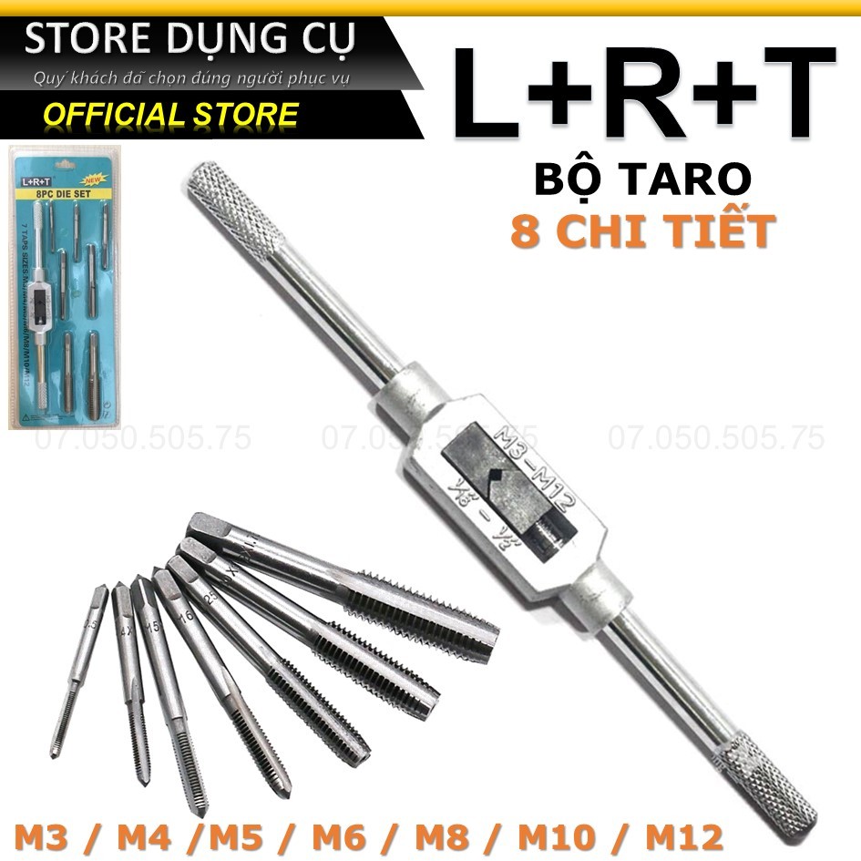 M3-M12 Bộ taro 8 chi tiết tạo ren trong L+R+T | Bộ tạo ren đai ốc, Dụng cụ cơ khí LRT | Shopee ...