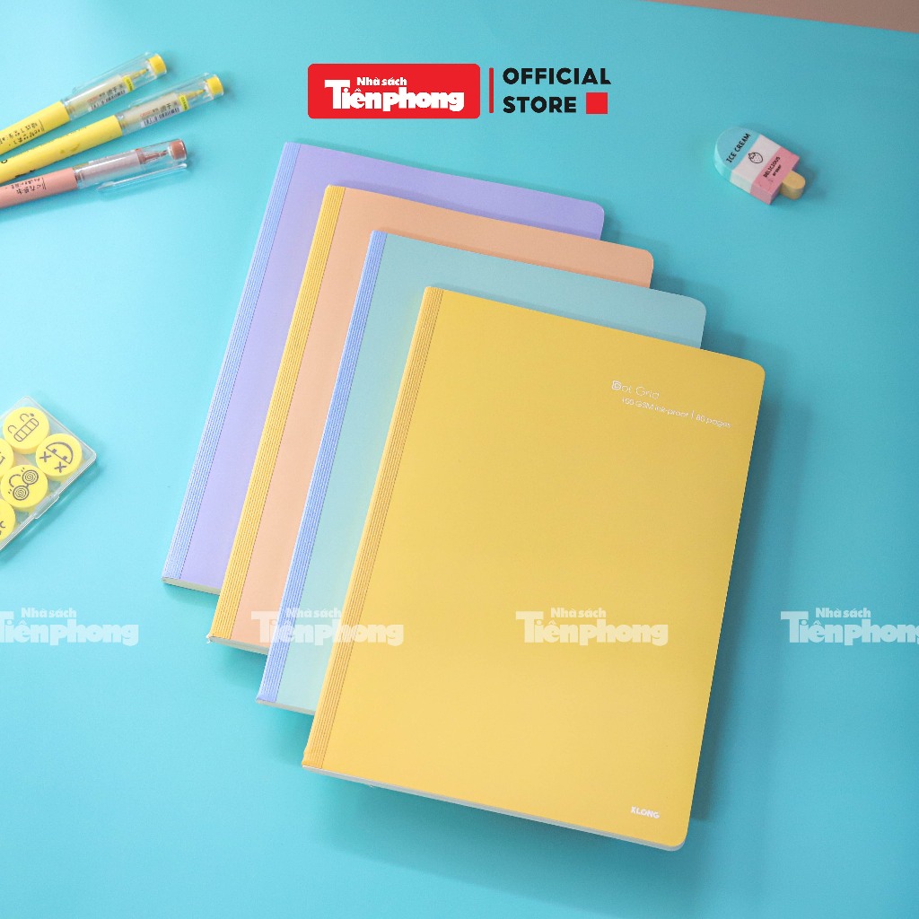 Vở dot grid B5 120 | 200 trang KLONG may dán gáy giấy 100gsm cao cấp ...