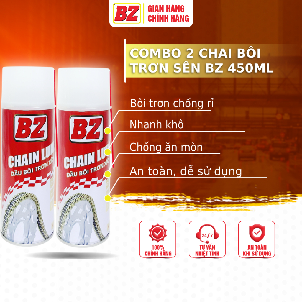 [CHÍNH HÃNG 100%] [Tặng bàn chải vs sên] Combo 2 Chai xịt bôi trơn xích ...