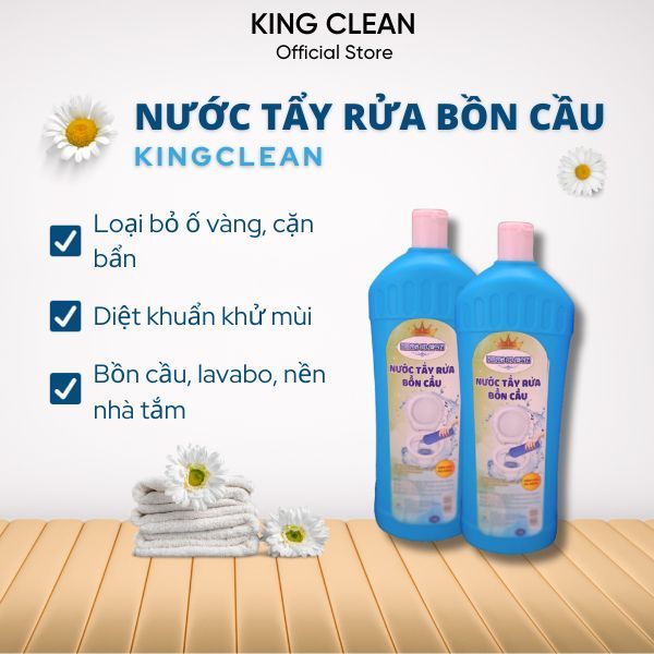 Nước Tẩy Rửa Bồn Cầu KING CLEAN 1L Khử Mùi Vệ Sinh Khử Trùng Bồn Cầu Cực Mạnh | Shopee Việt Nam
