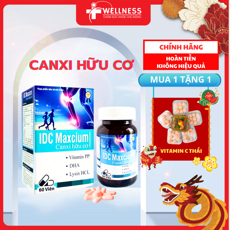 Canxi IDC Maxcium Canxi hữu cơ hỗ trợ phát triển chiều cao, canxi bà ...