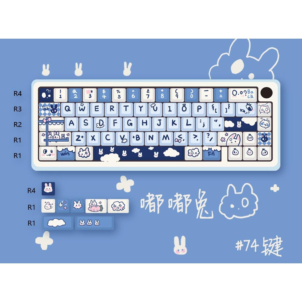 Set Keycap Alice Doodle Rabbit Cho Bàn Phím Cơ - Profile MDA - Hỗ trợ ...