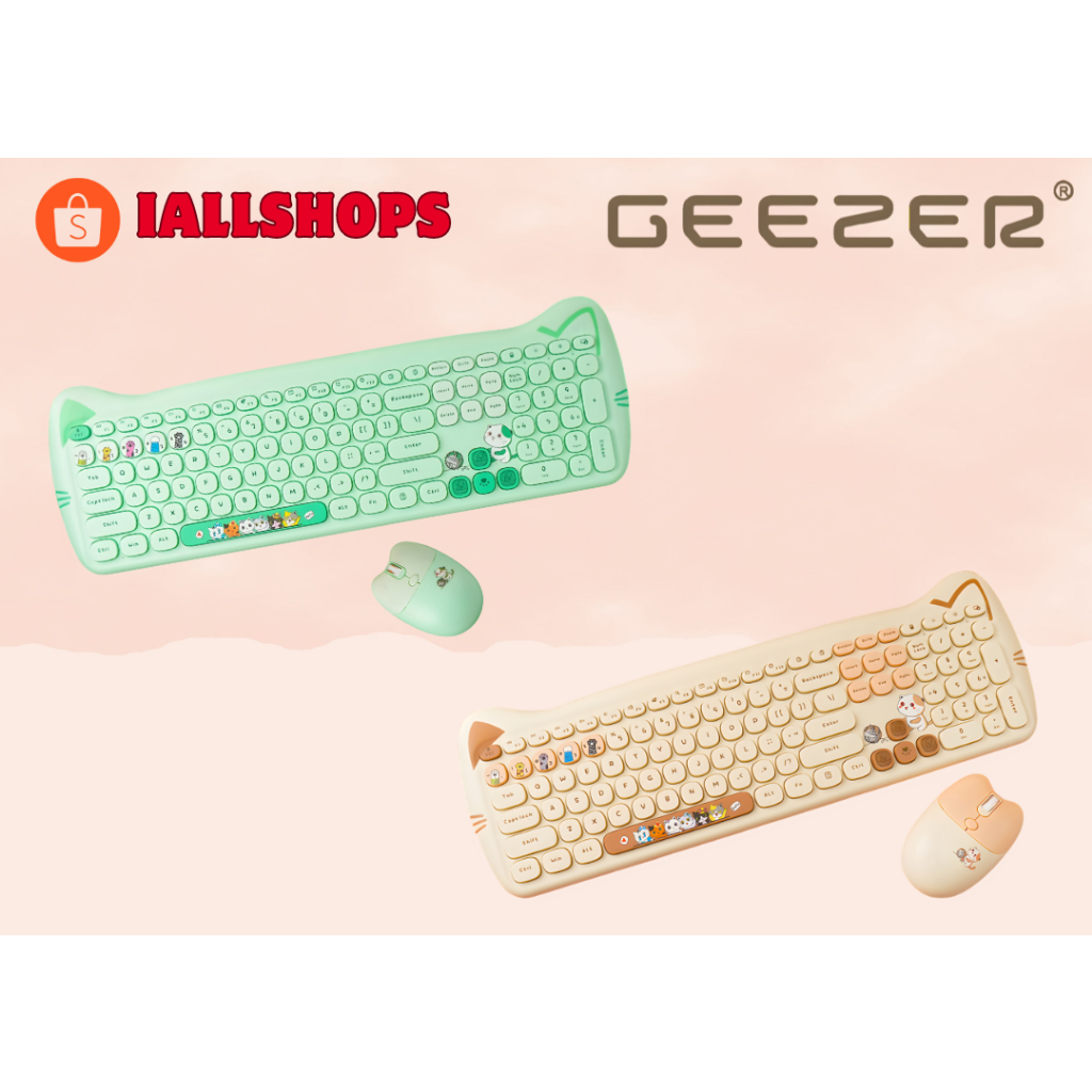 COMBO Bàn Phím VÀ Chuột Không Dây (2.4Ghz) GEEZER By MOFII CAT PLUS ...