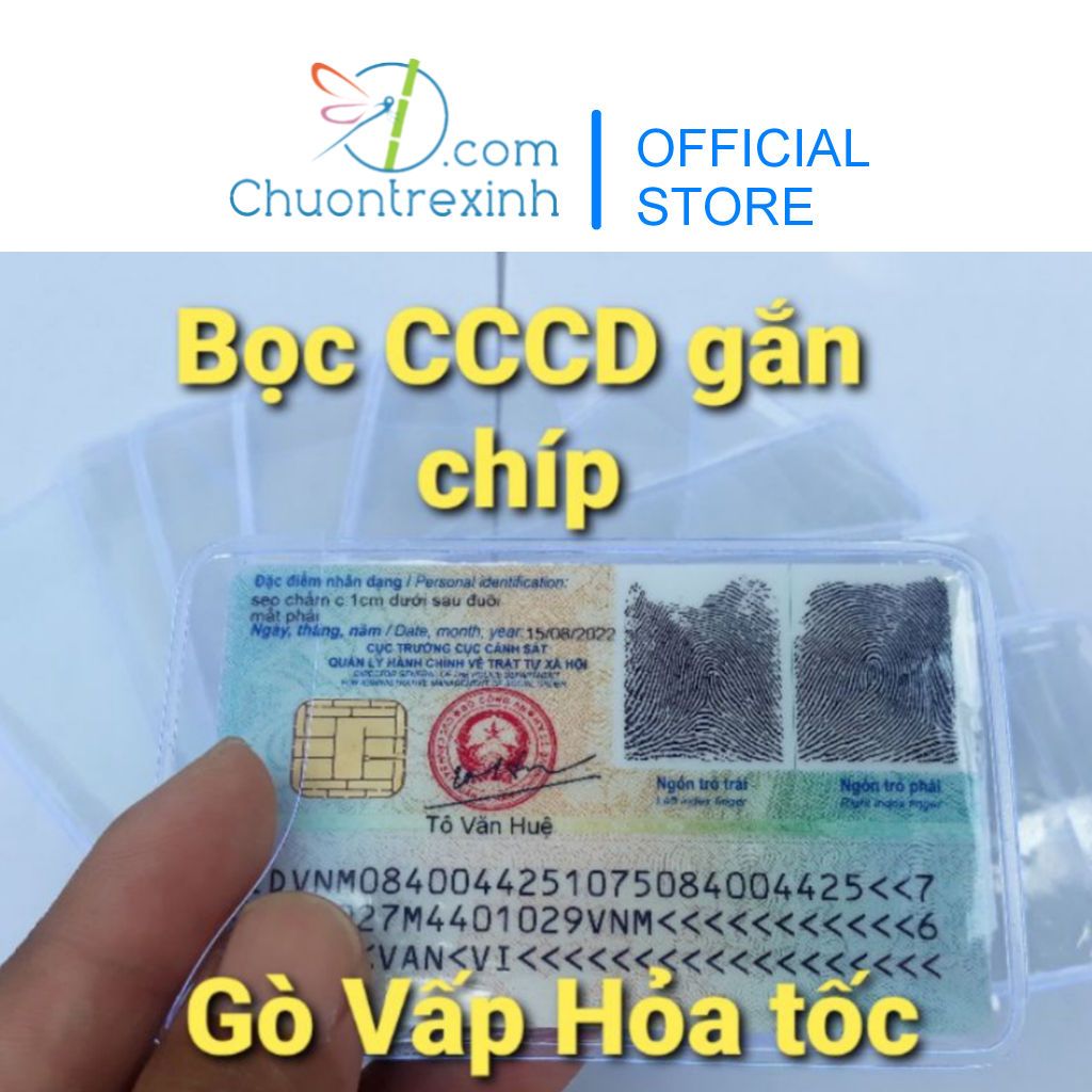 Bọc chống xước chip CCCD, ATM 1k Vỏ bọc căn cước công dân trong suốt có ...