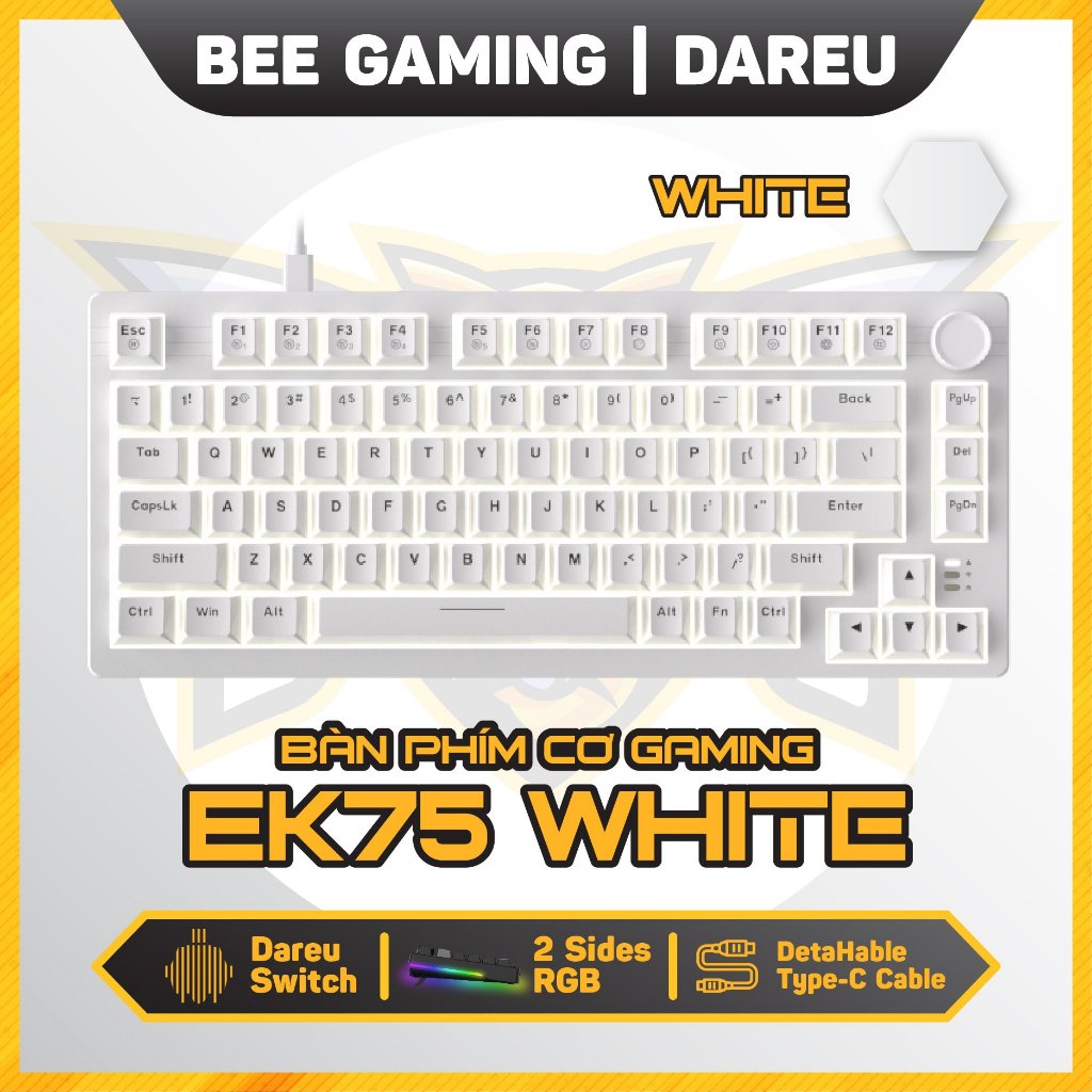 Bàn phím cơ chính hãng Dareu EK75 / EK75 Pro (Led RGB, 75%, Hotswap ...