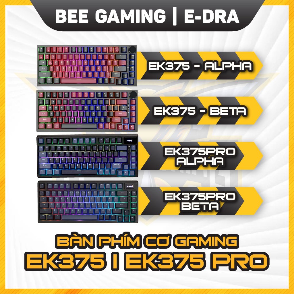 Bàn phím cơ Edra EK375 - EK375 Pro (Led / Cấu Trúc Gasket / Foam ...
