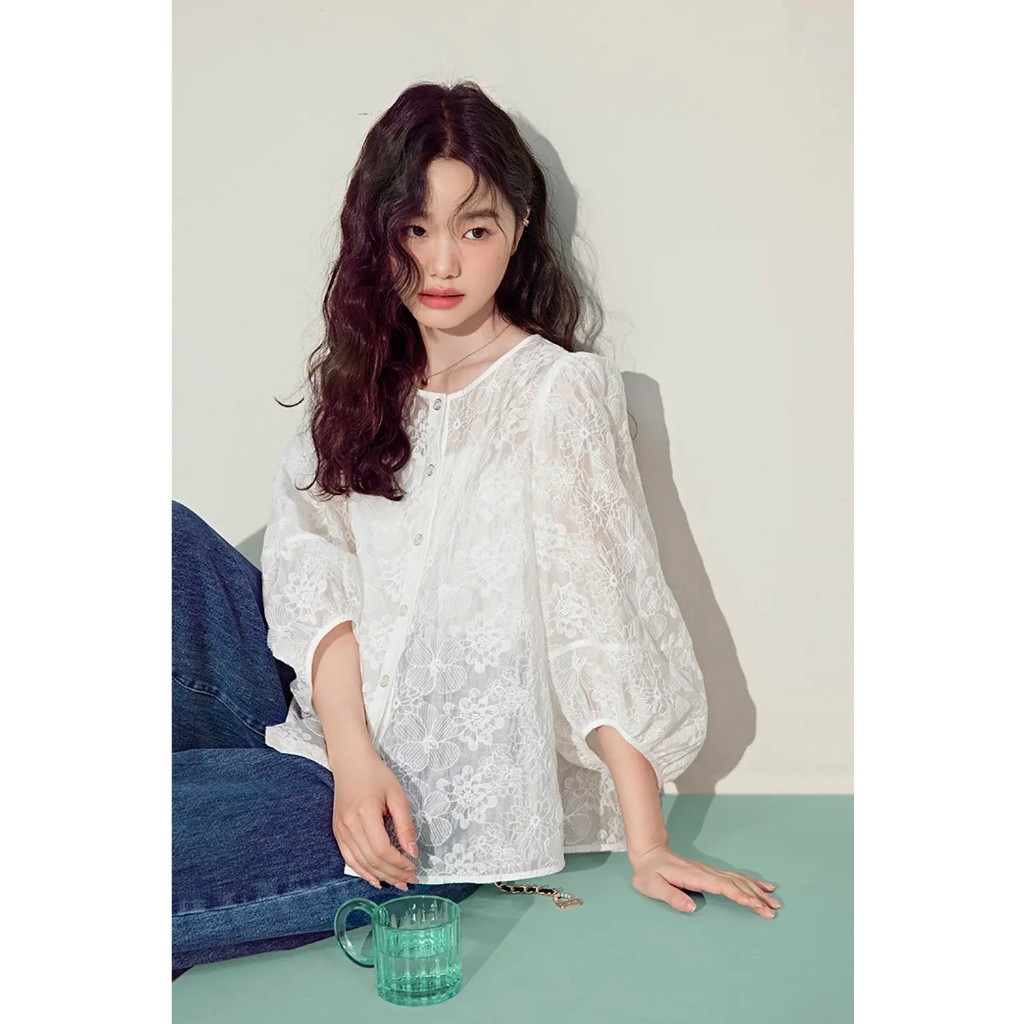 A0105 Áo sơ mi hoa babydoll dài tay - Natsushi | Shopee Việt Nam