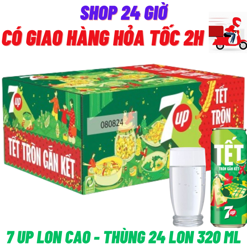 7Up Chanh Nước Ngọt Có Ga Lon Cao Thùng 24 Lon- Shop 24 Giờ | Shopee ...