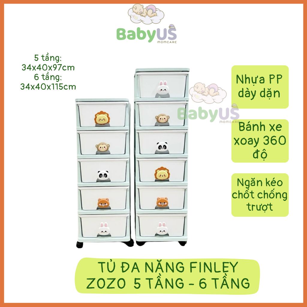 Kệ đa năng tủ ngăn kéo đựng đồ 5 tầng 6 tầng cho bé Finley Zozo hình ...
