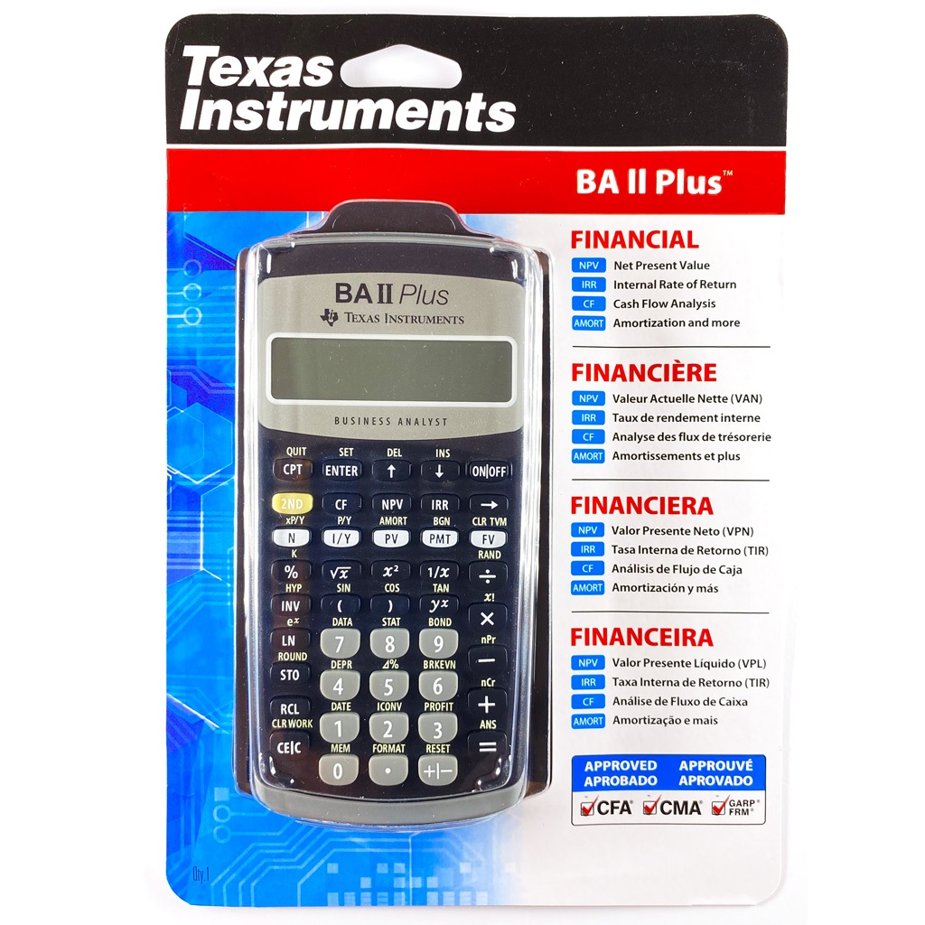 Máy tính Tài chính, CFA, FRM - Texas Instruments BA II Plus | Shopee ...