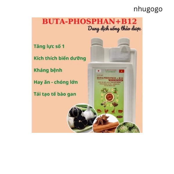 Buta phosphan B12 1L Butaphosphan sâm cho gà đá tăng lực cho vật nuôi | Shopee Việt Nam