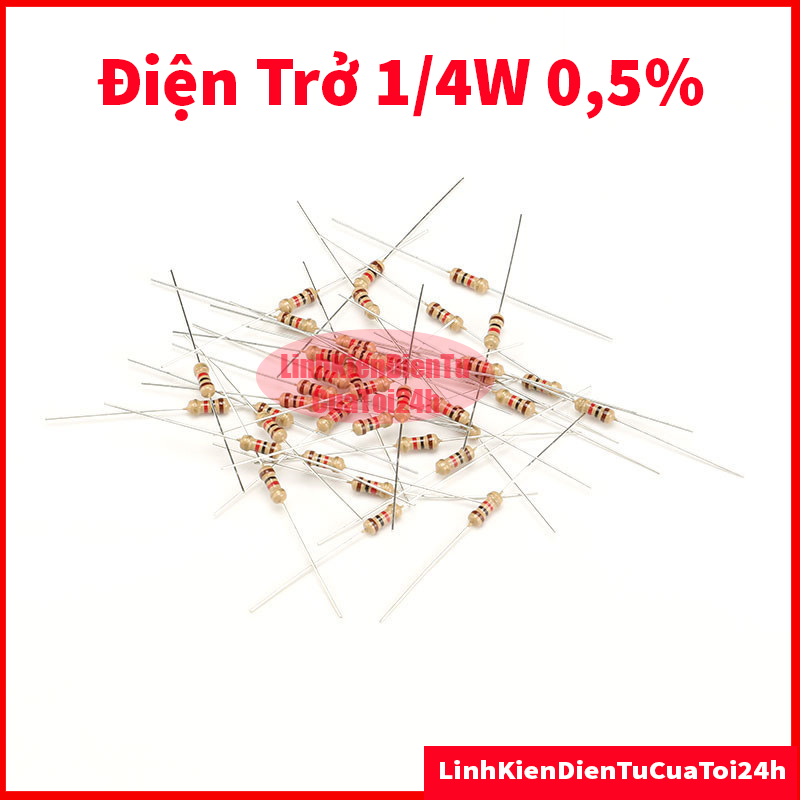 Gói 20 Con Điện Trở vạch 1/4W sai số 5% 250V 1R - 10M (220R, 330R, 470R ...