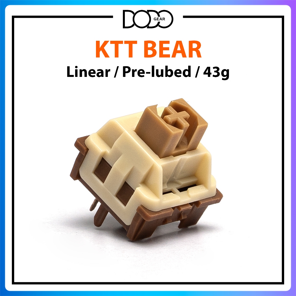Switch KTT Bear 5 PIN Linear 43g công tắc bàn phím Switch KTT Bear 5 pin DoDo Gear | Shopee Việt Nam