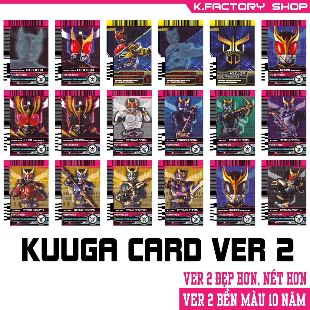 [K.FACTORY] CARD Kamen Rider KUUGA đọc được - CARD chuẩn màu, in nét ...