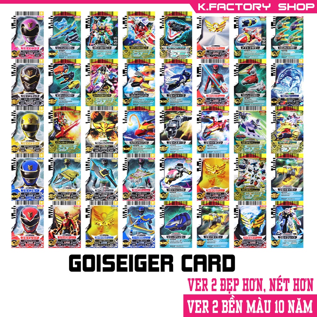 [K.FACTORY] [GOSEIGER CARD] [ Updating ] Card GOSEIGER FULL BỘ, đọc ...