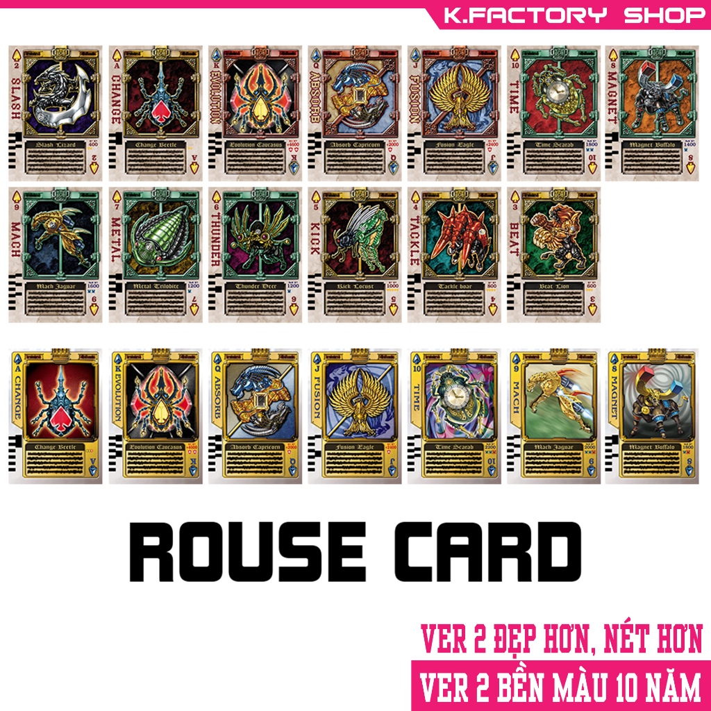 [K.FACTORY] [ROUSE CARD] Thẻ ROUSE CARD trong Kamen Rider BLADE - CARD ...