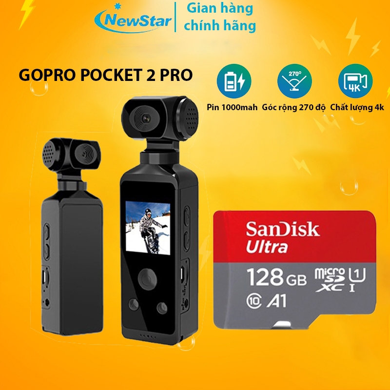 Camera Gopro Pocket mini, Máy quay cầm tay 4K đa chức năng, Máy ảnh ...