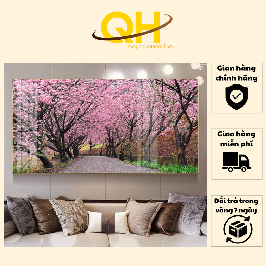 Tranh Chim và Hoa Xuân tươi tắn, chất liệu gỗ tráng gương | Shopee Việt Nam