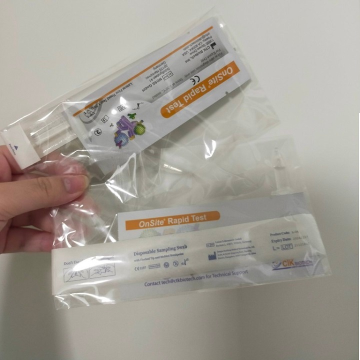 Bộ kít test thử nhanh cúm A/B tại nhà, OnSite Influenza A/B Rapid Test ...