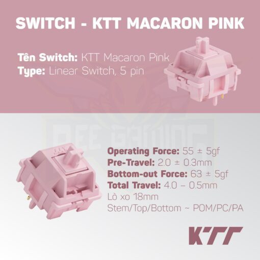 Switch bàn phím cơ KTT Macaron Pink | Shopee Việt Nam