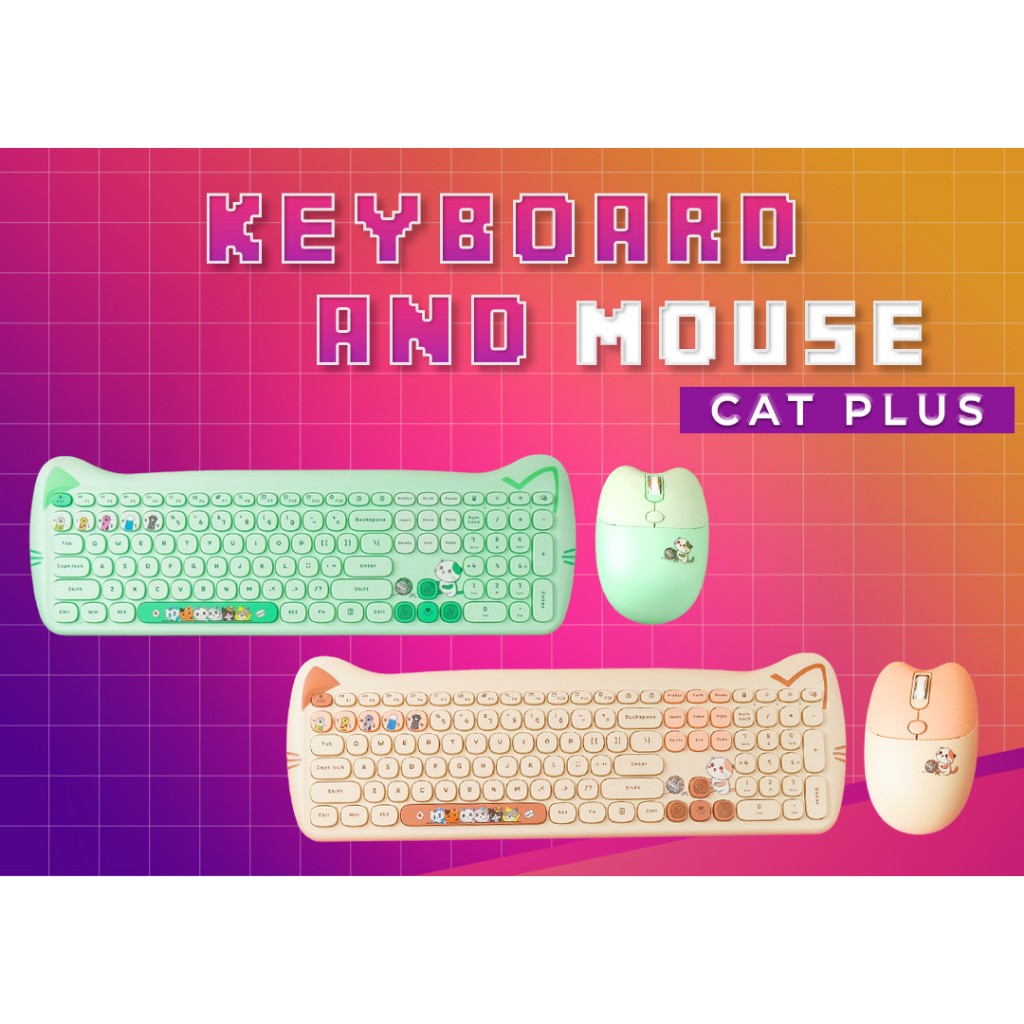 Combo bàn phím và chuột không dây Mofii Geezer phiên bản CAT PLUS cho ...