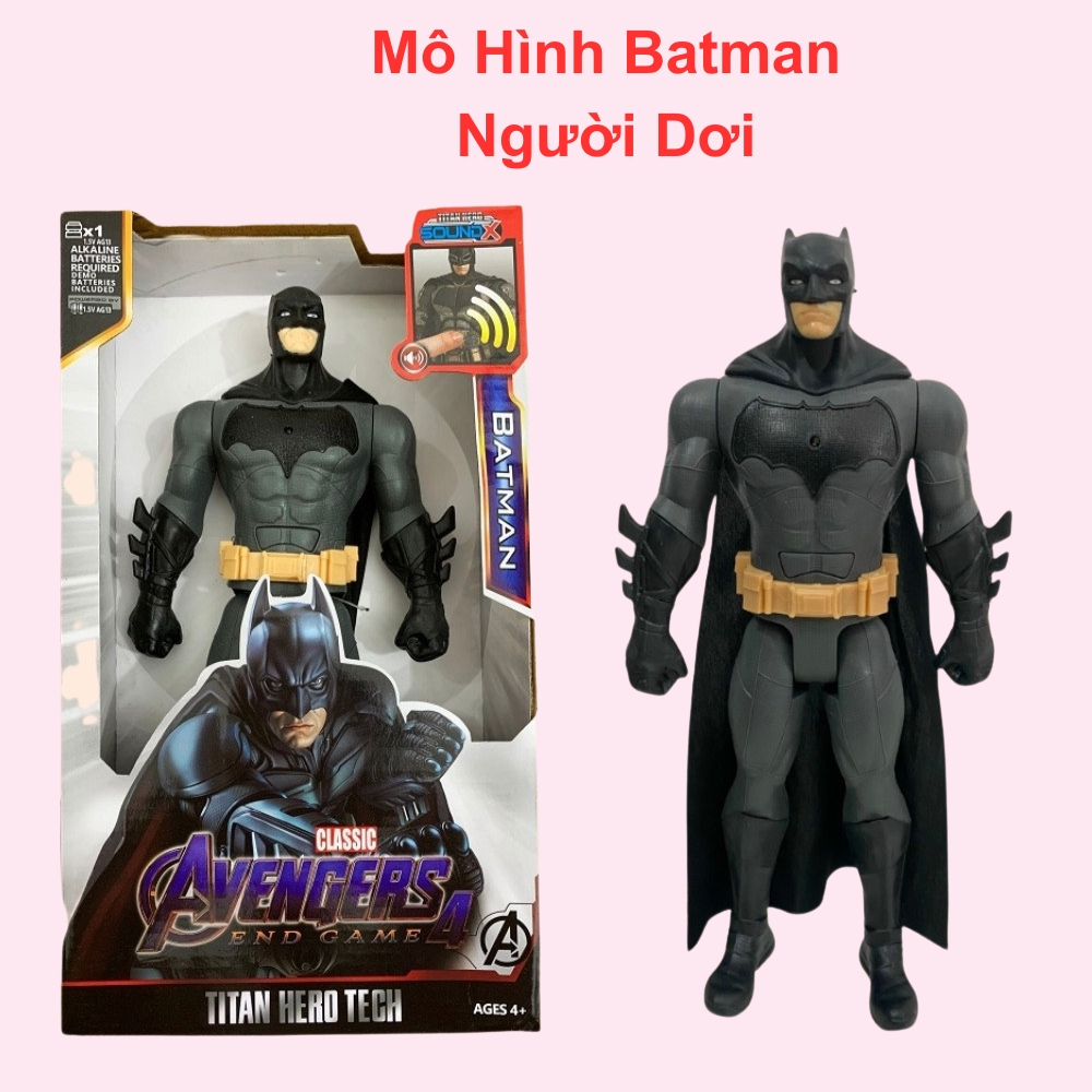 Mô hình batman mô hình người dơi siêu nhân cao 30cm nhựa đặc có nhạc và ...