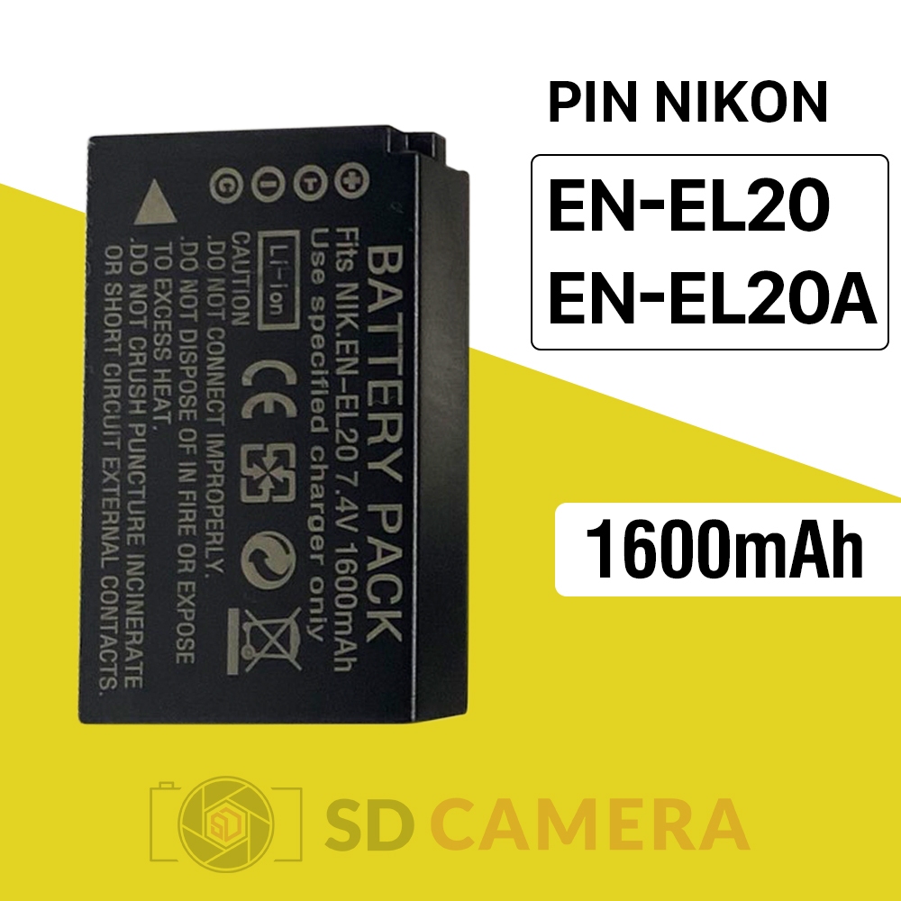 Pin EN-EL20A EN-EL20 cho Nikon Coolpix P1000, 1 j1, 1 J2, 1 J3, 1 S1, 1 ...
