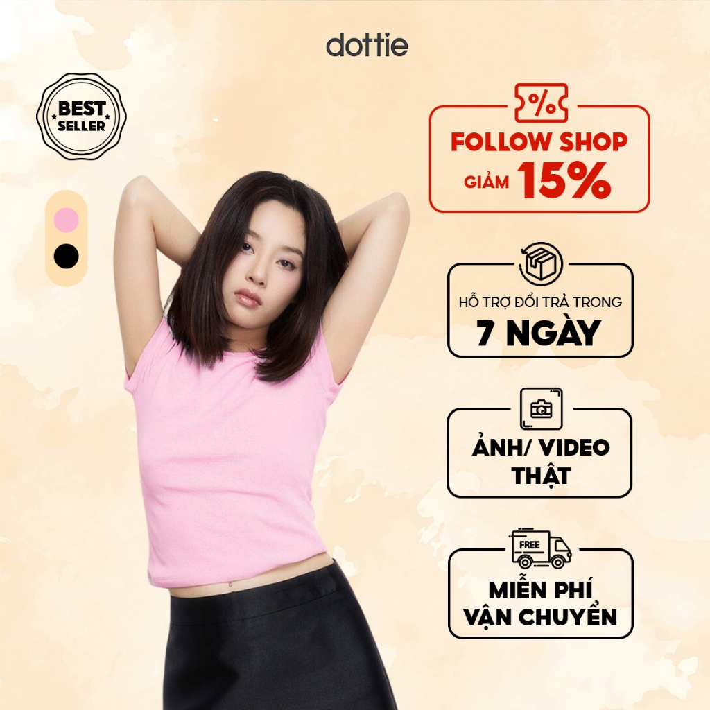 DOTTIE - Áo tay ngắn vải tule T0654 | Shopee Việt Nam