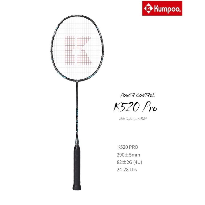 [ Có Căng Cước ] Vợt Cầu Lông Kumpoo Power Control K520 Pro , Kumpoo K520 pro 2 màu đen chính ...