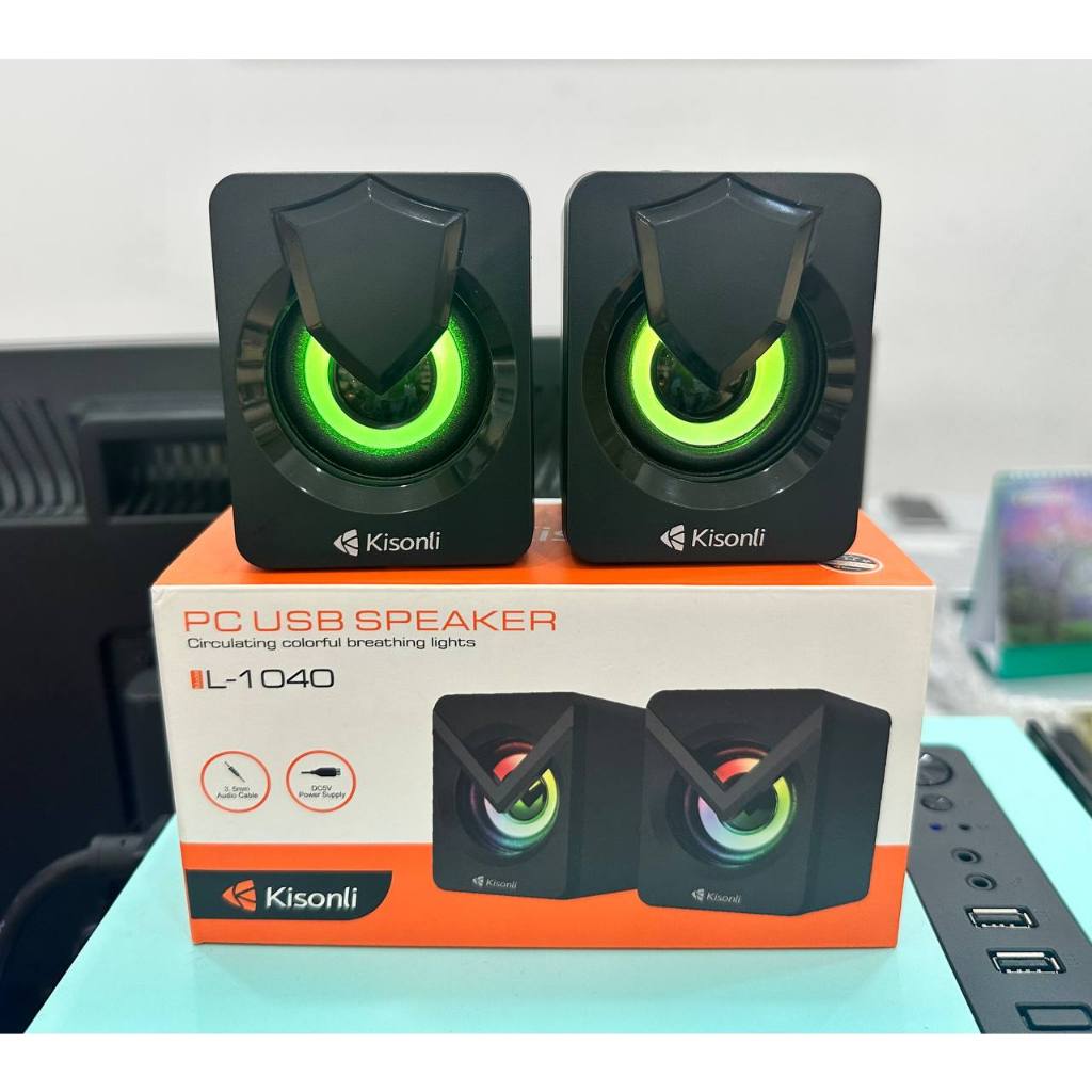 Loa vi tính 2.0 mini Kisonli L-1040 led RGB | Shopee Việt Nam