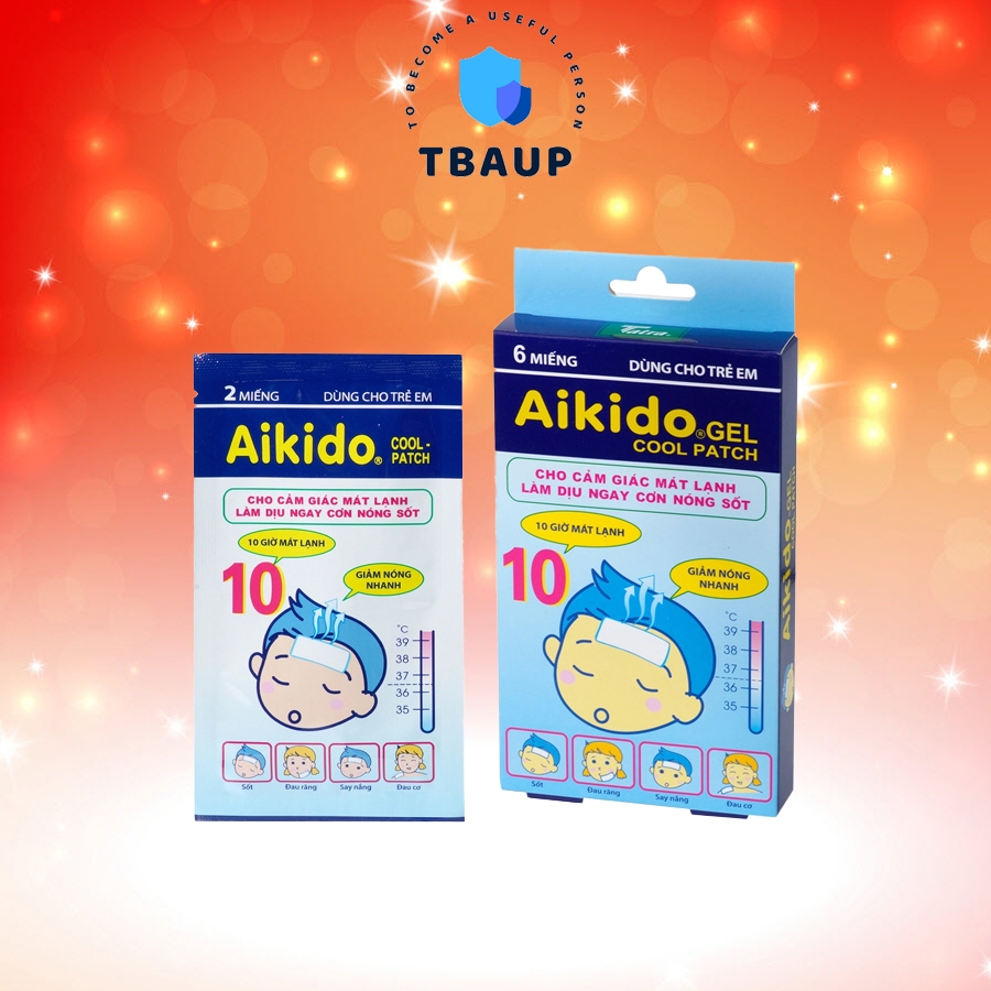 Miếng dán hạ sốt Aikido Cool Patch chườm mát, giảm nóng nhanh, kéo dài ...