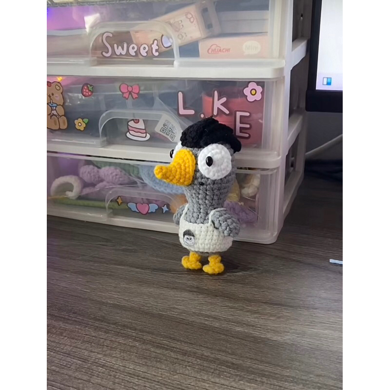 Móc khoá goose goose duck vịt của độ mixi bằng len | Shopee Việt Nam