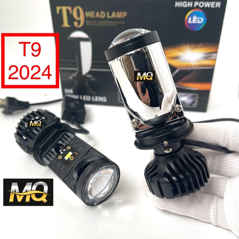 Đèn Pha LED Bi Cầu T9 H4 Pro Bản 2024 Cho ô tô xe máy ( dùng điện ắc quy) | Shopee Việt Nam