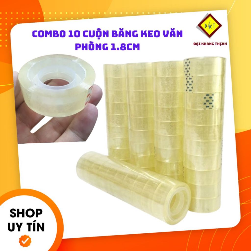 COMBO 1 Cây băng keo trong 1.8cm băng keo văn phòng 1,8f | Shopee Việt Nam