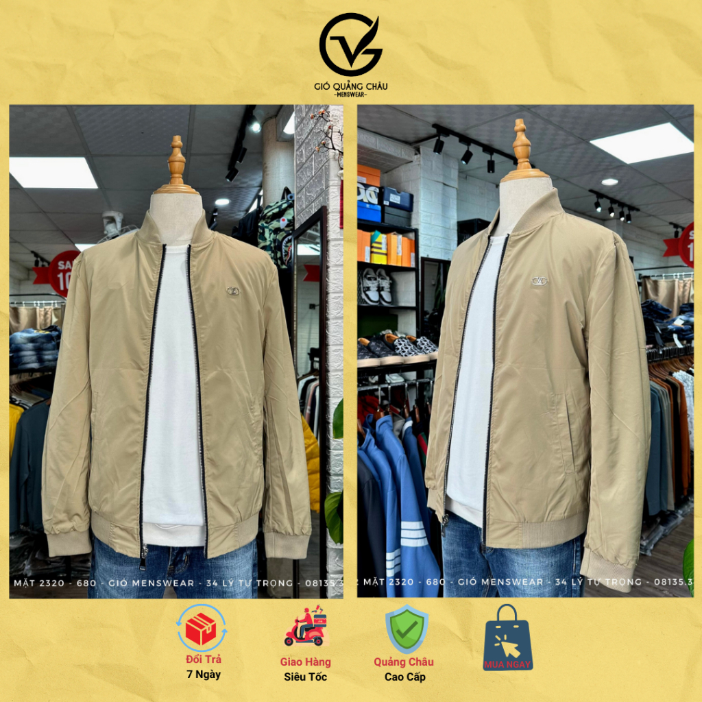 Áo Khoác Bomber Nam Họa Tiết LV 2320 Logo Nổi Ngực Áo - Hàng Cao Cấp ...