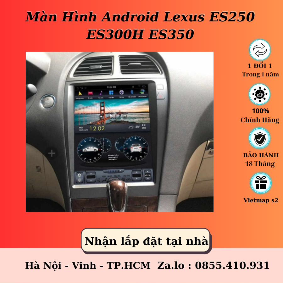 Màn Hình Android Lexus ES250 ES300H ES350 RAM 4GB ROM 64GB 24 THÁNG ...
