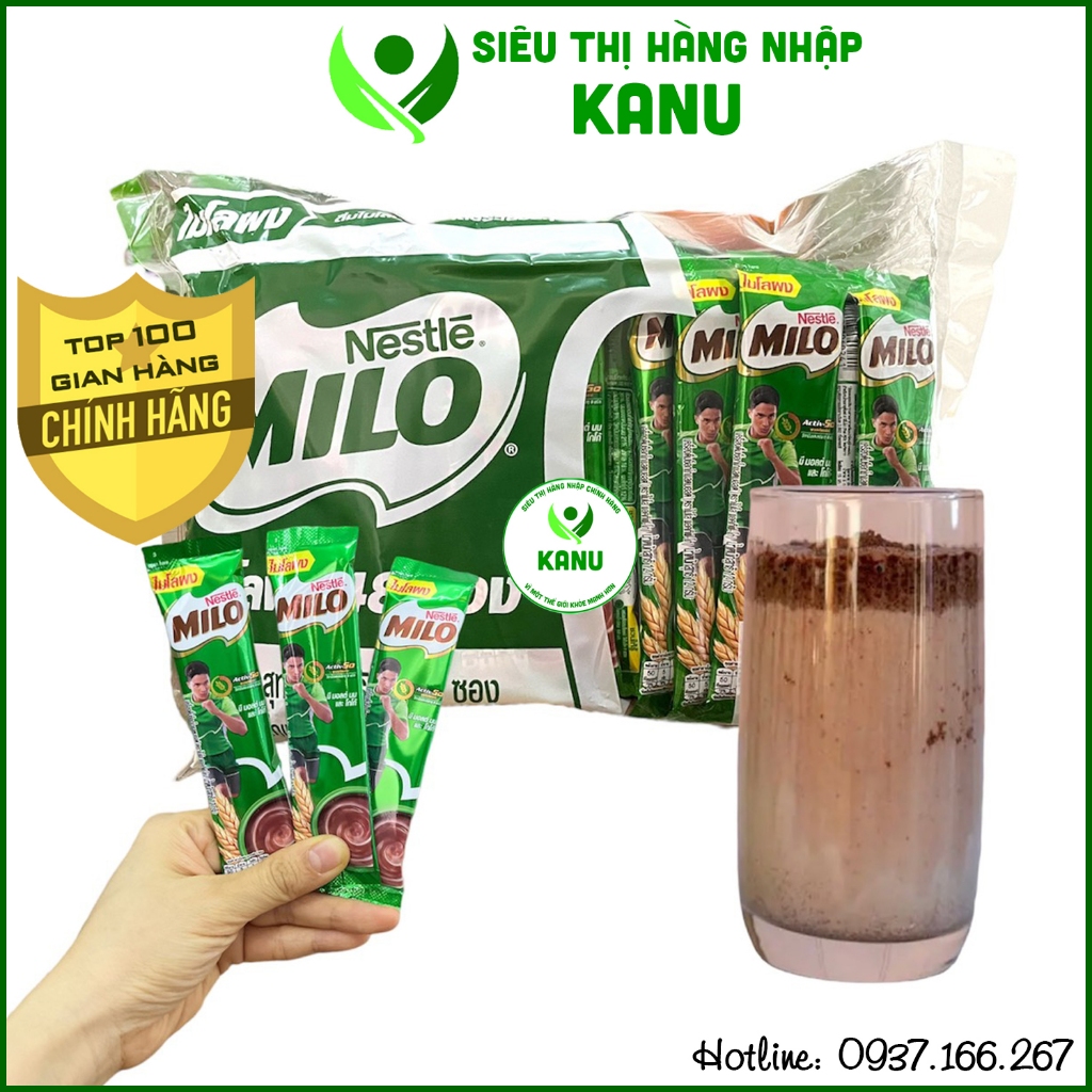 [Lốc 48 gói] Sữa bột milo Nestle Thái Lan hòa tan dạng gói | Shopee ...