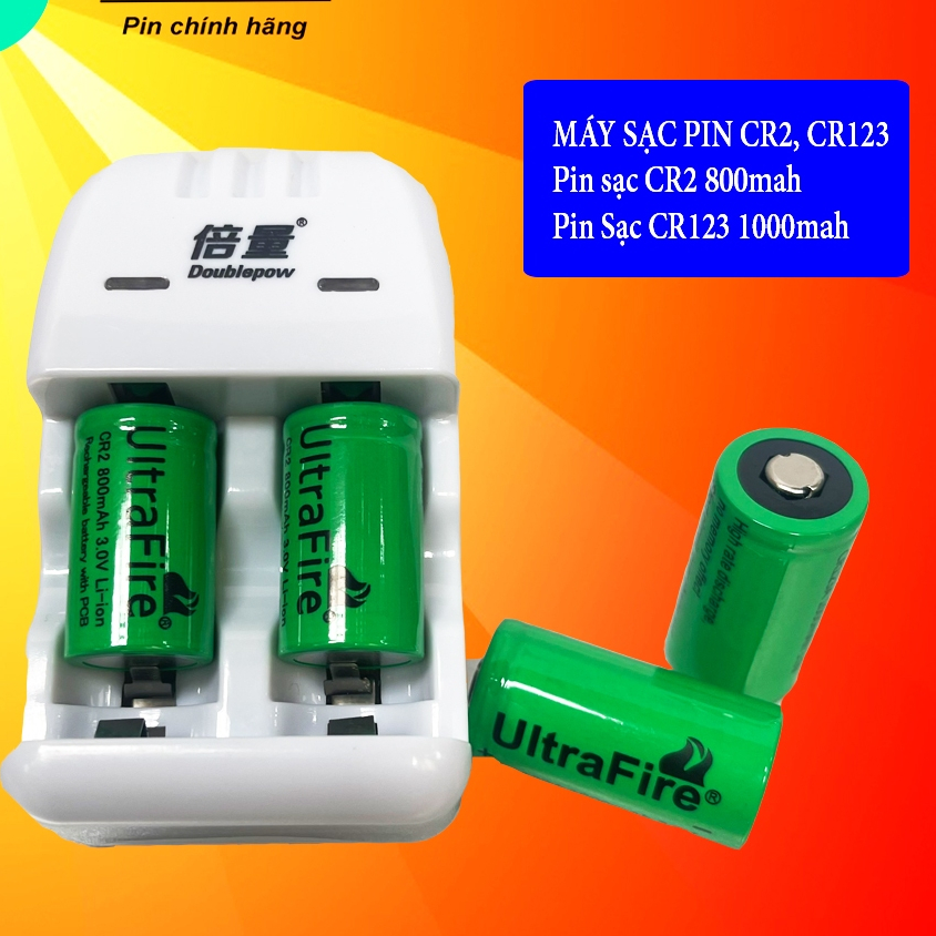 Bộ Máy Sạc Kèm 2 Pin CR2 3V Chính Hãng, pin sạc CR2 800mah | Shopee Việt Nam