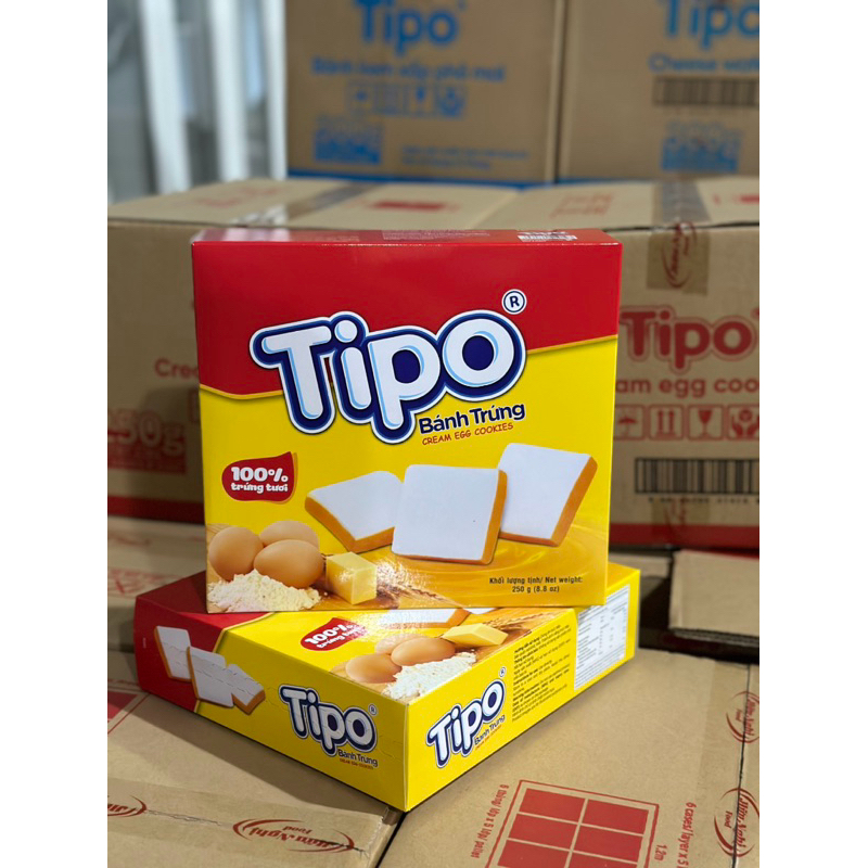 Bánh Tipo trứng nướng hộp giấy 250g | Shopee Việt Nam