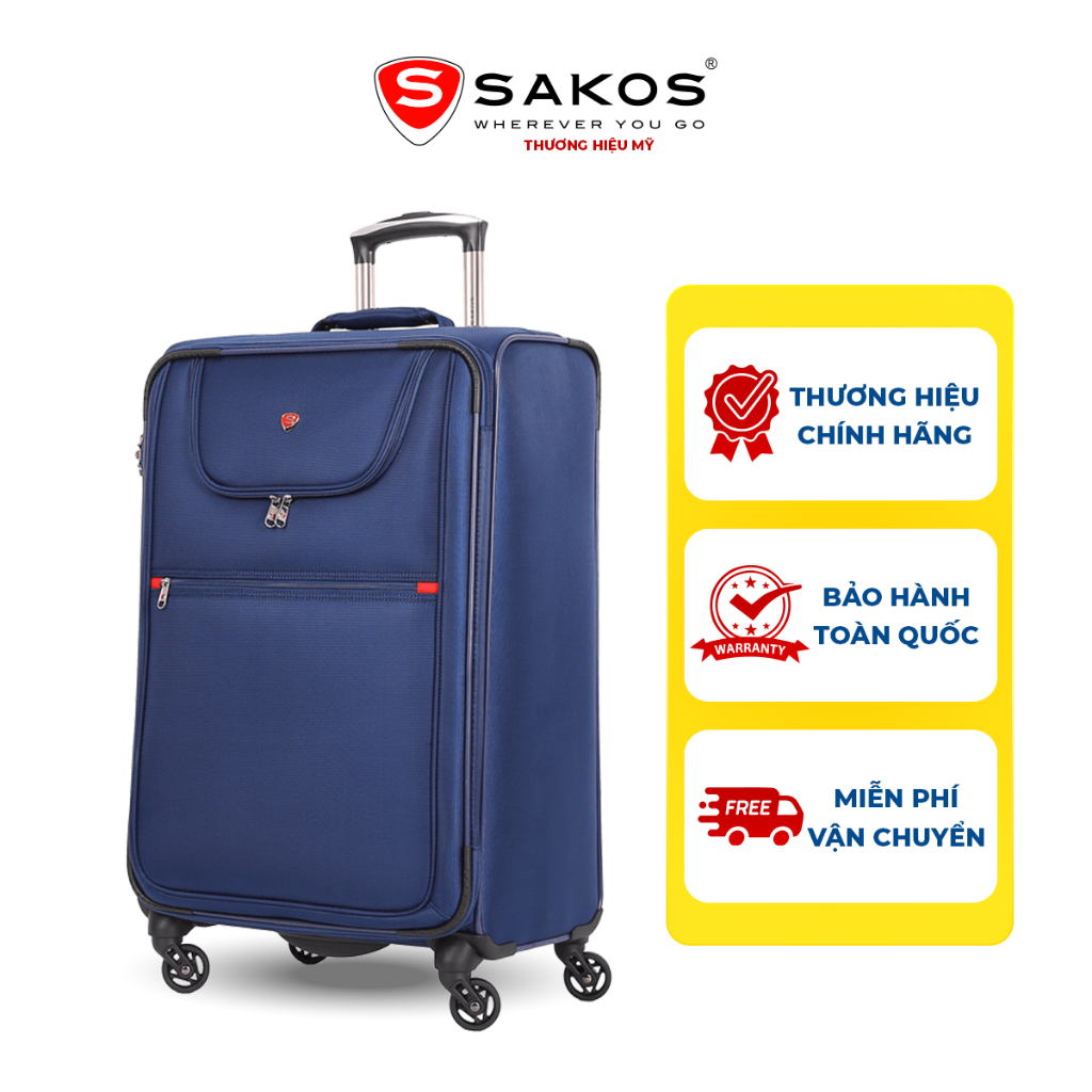Vali Kéo Vải Du Lịch SAKOS CHAMPION 6 - Size M (24inch)/ Ký Gửi (Trung) - Khóa TSA - Chống Thấm ...