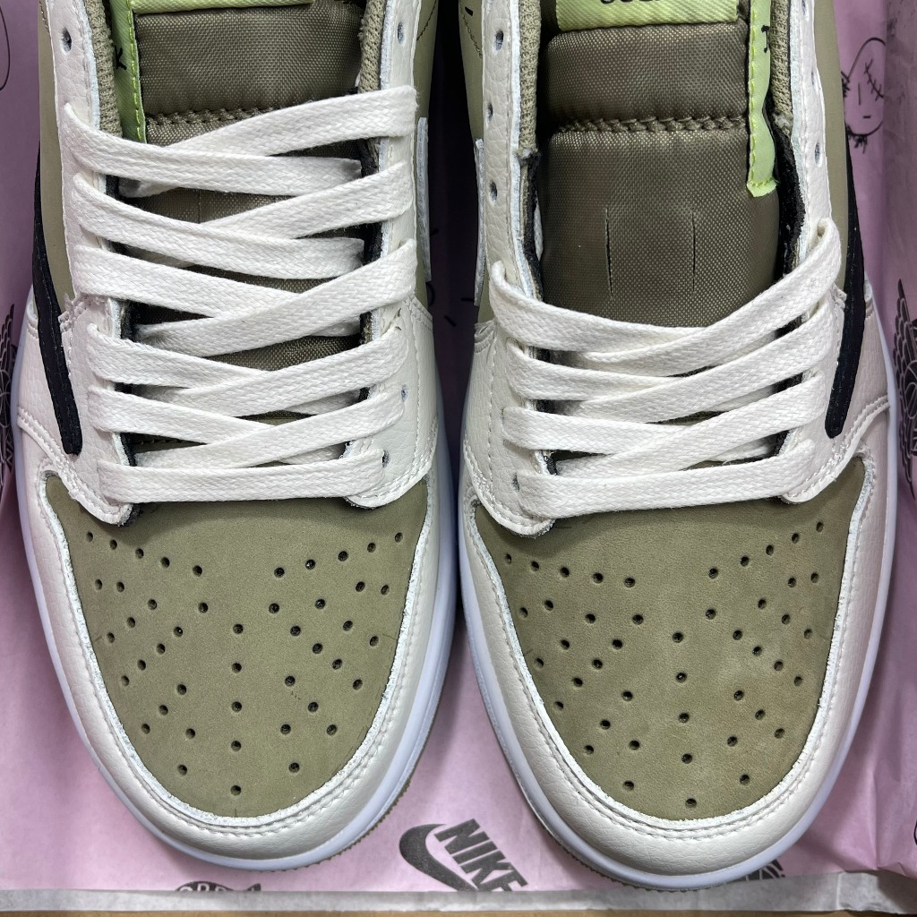 Giày Air Jordan 1 Low Travis Scott Golf Olive FZ3124-200 BẢN HIGH ...
