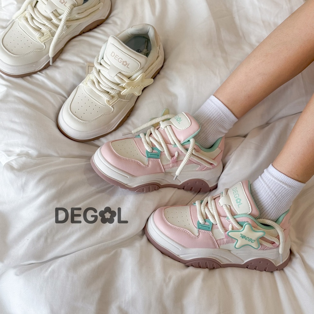 GIÀY SNEAKER NỮ NGÔI SAO DEGOL ĐẾ TĂNG CHIỀU CAO 6 PHÂN DG04 | Shopee ...