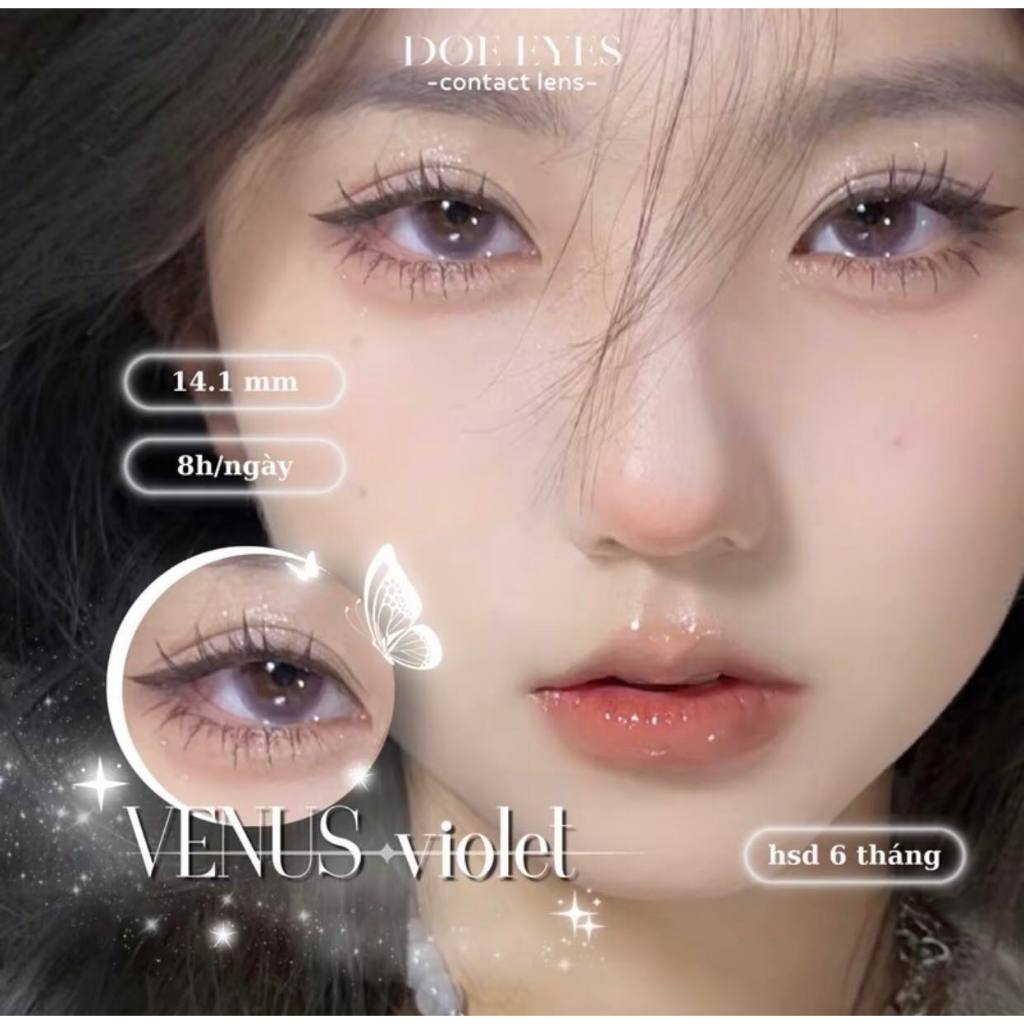 VENUS VIOLET- Kính áp tròng DOE EYES - 1 CHIẾC | Shopee Việt Nam