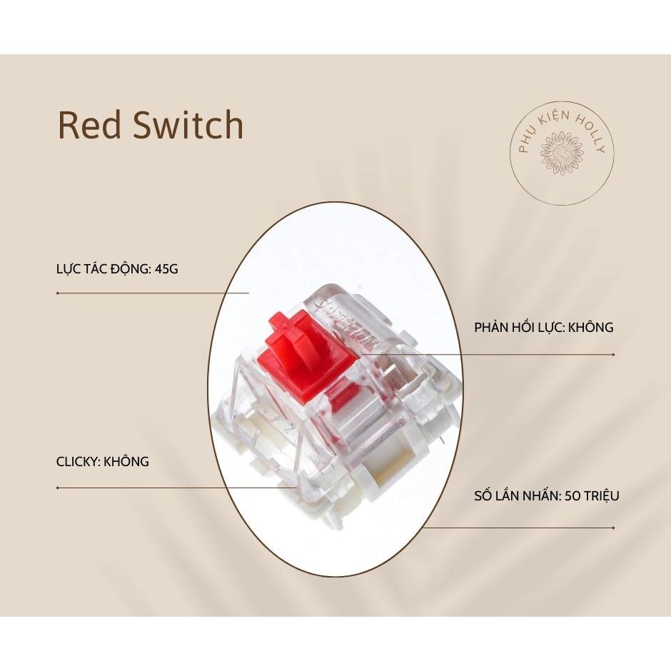 Switch bàn phím cơ, Blue Switch, Red Switch, Brown Switch, Black Switch ...