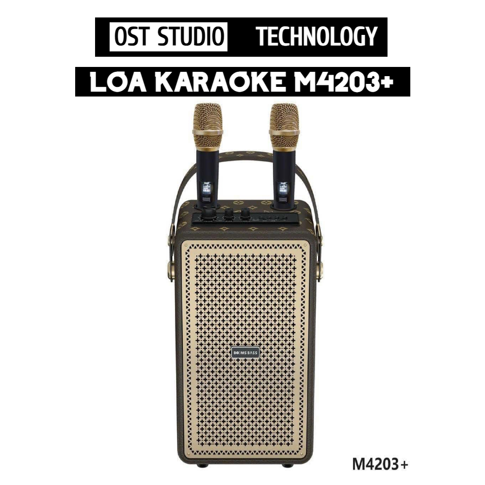Loa Karaoke Bluetooth Booms Bass M4203+ Phiên Bản Mới Nhất, Bass Mạnh ...